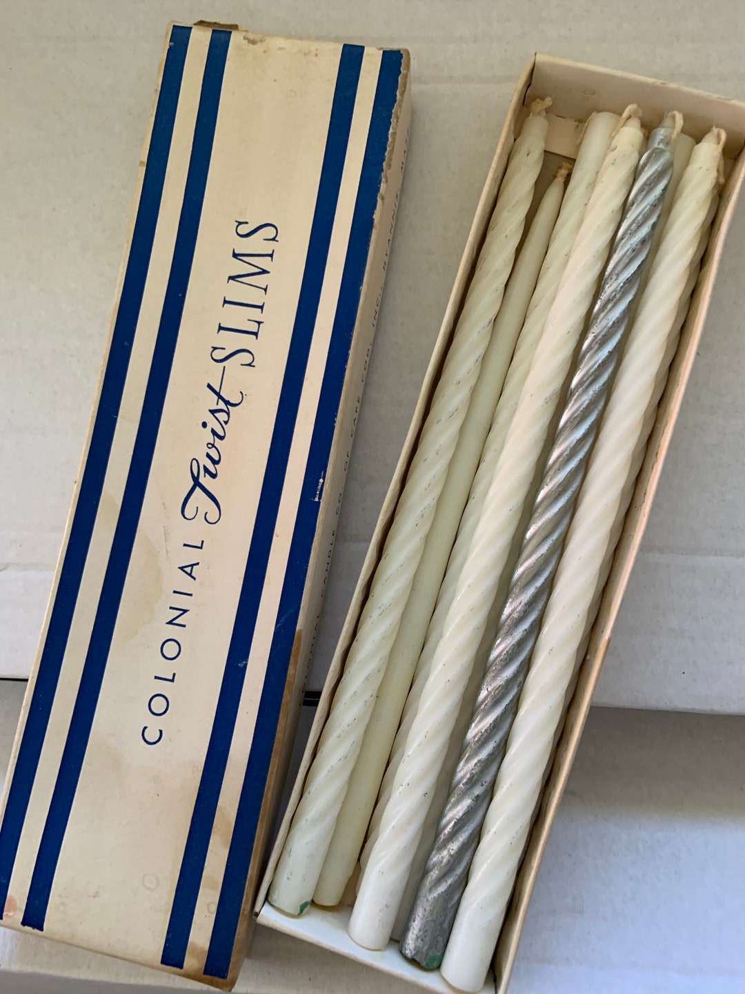 Vintage Colonial Slim Candles, Assorted Twisted 10" Cape Cod Candles ...