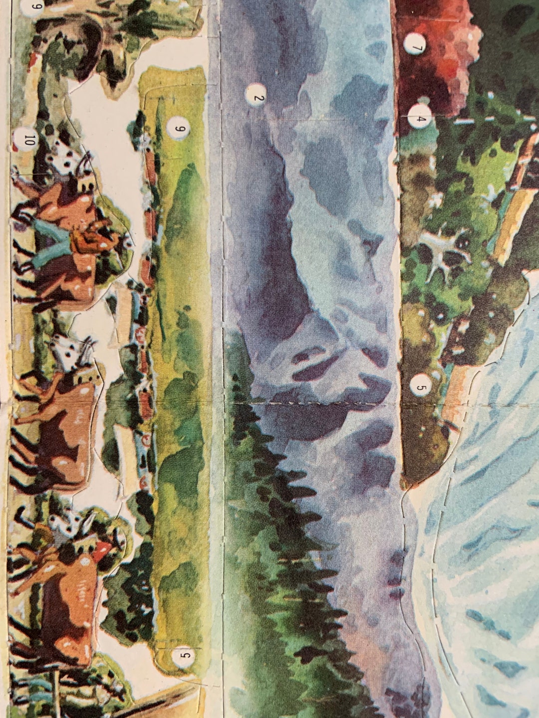 Vintage Nabisco Oregon Trail Scene Panoramic Toy Historical Collectible ...