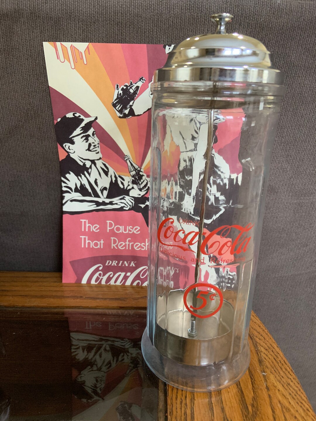 Vintage Coca-cola Straw Dispenser, Retro 50s Style Diner Glass With ...