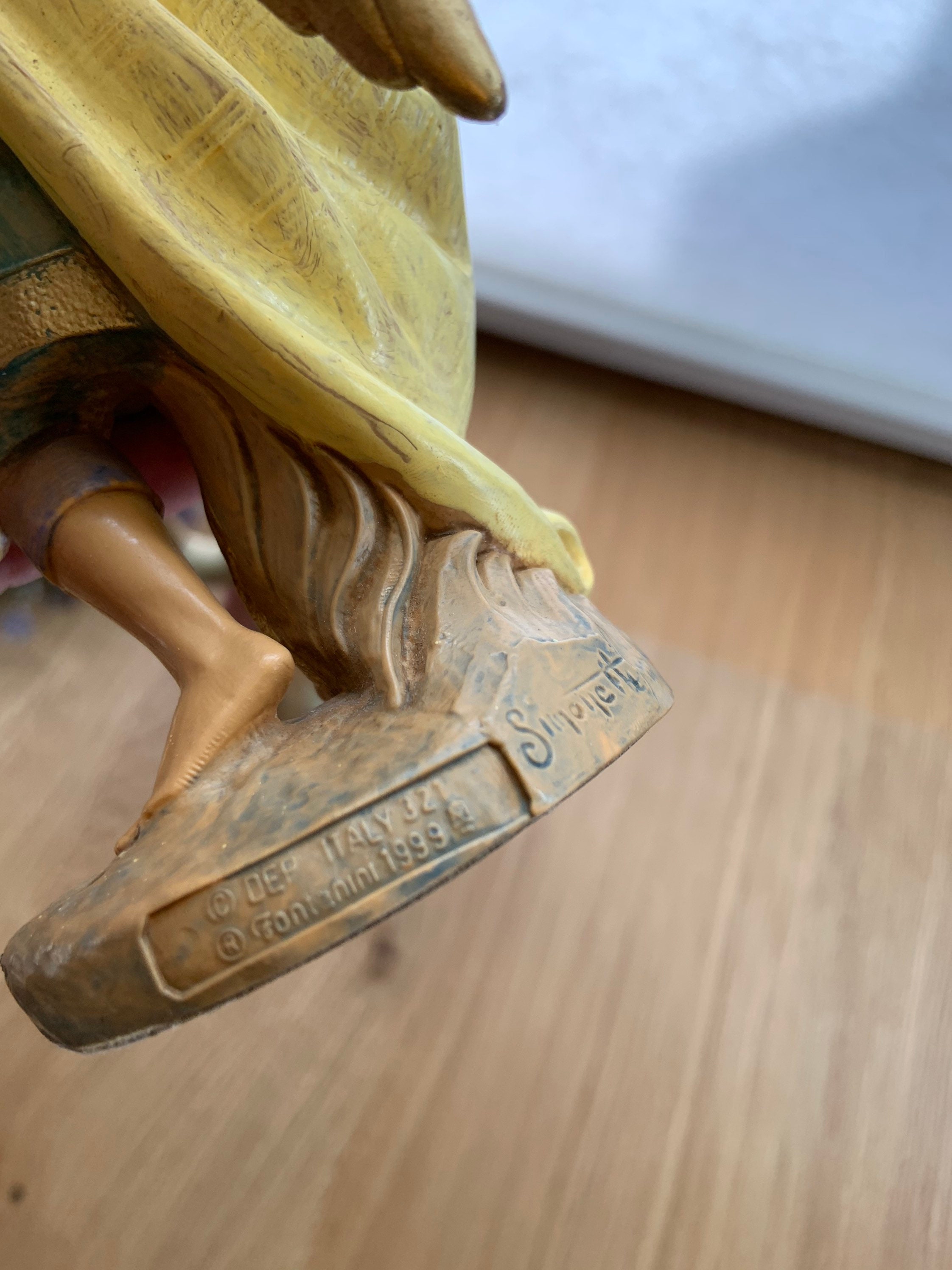 Vintage Fontanini Angel Figurine, Pink Golden-winged Temira, 6 Nativity ...