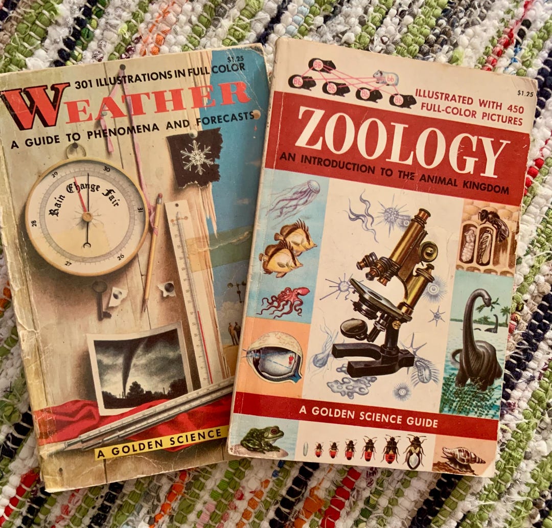 Vintage Illustrated Science Mini Books 1958–1965 Weather Zoology Pocket ...