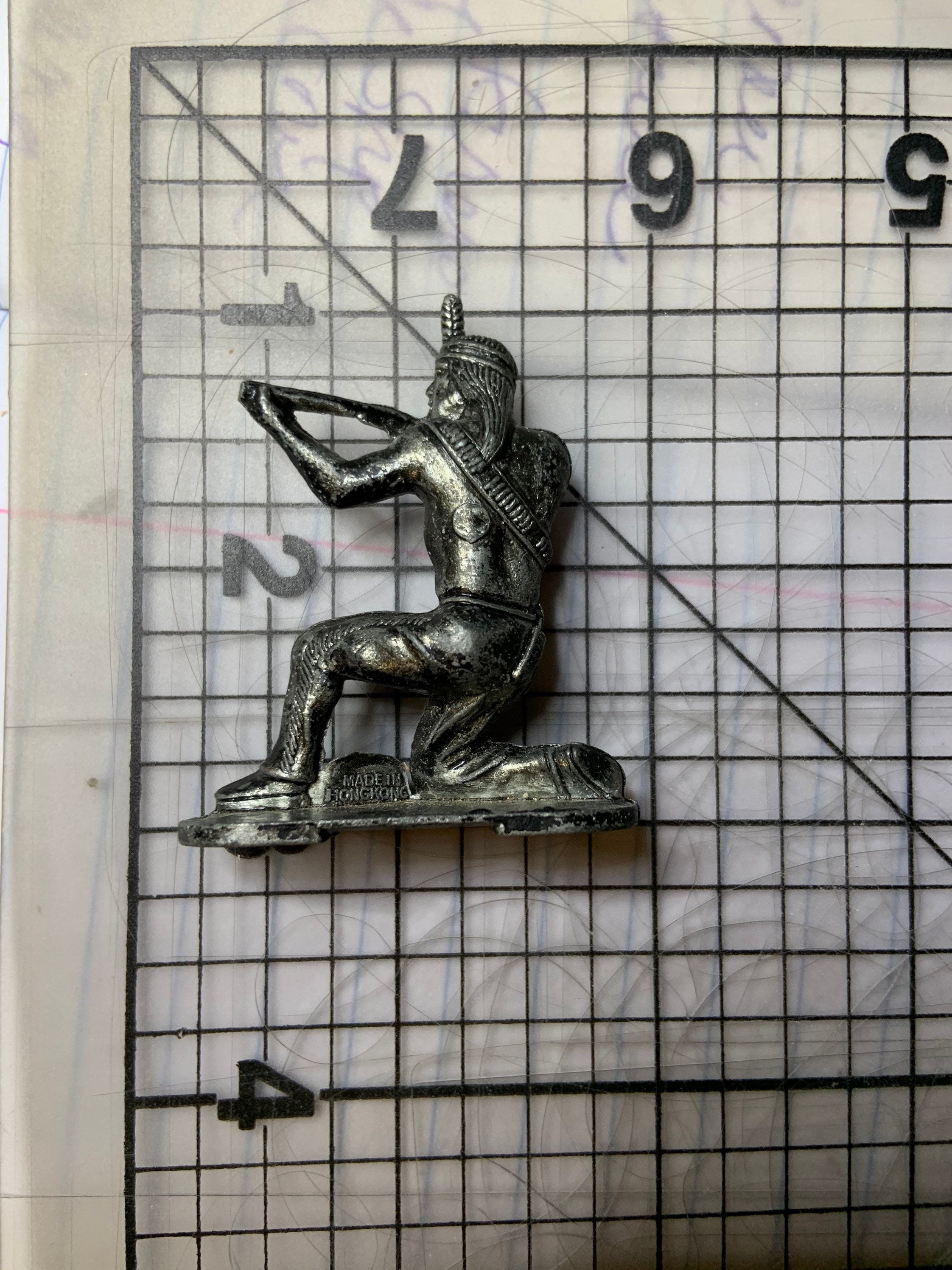 Vintage Toys, Lone Wolf Miniature Cast Metal Native American Indian ...