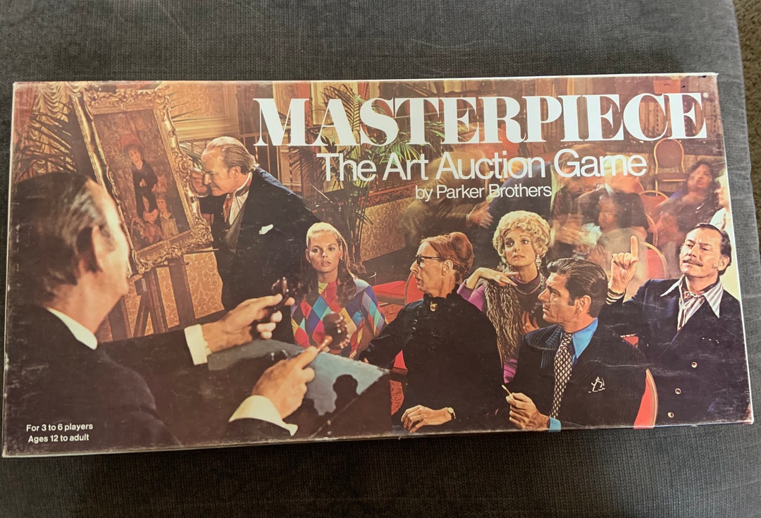 Vintage 1970 Masterpiece Art Auction Game by Parker Brothers Classic ...
