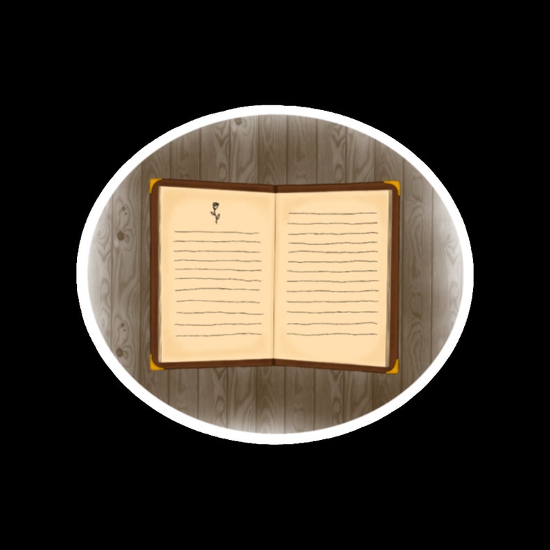 Book Sticker Sheet, Book Stickers, Cricut PNG Files, Book and Plant ...