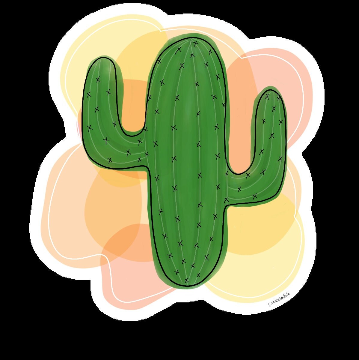 Cactus Stickers, Downloadable Cactus Prints, Digital Cactus Stickers ...
