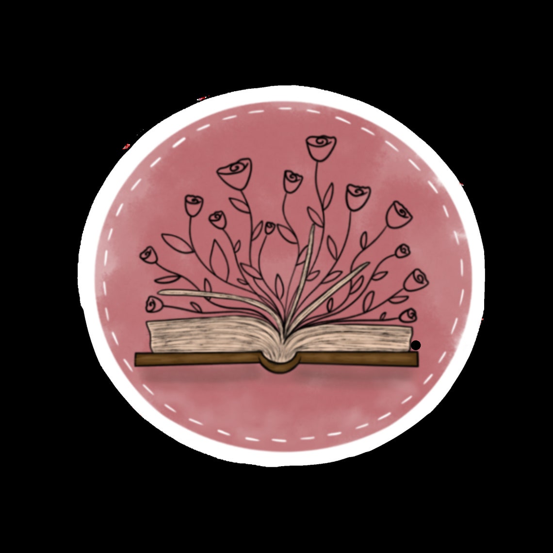 Book Sticker Sheet, Book Stickers, Cricut PNG Files, Book and Plant ...