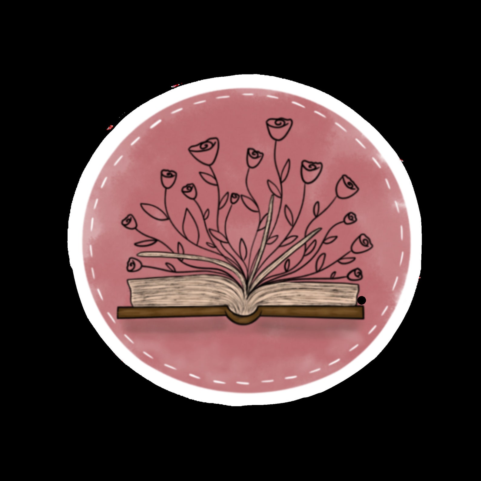 Book Sticker Sheet, Book Stickers, Cricut PNG Files, Book and Plant ...