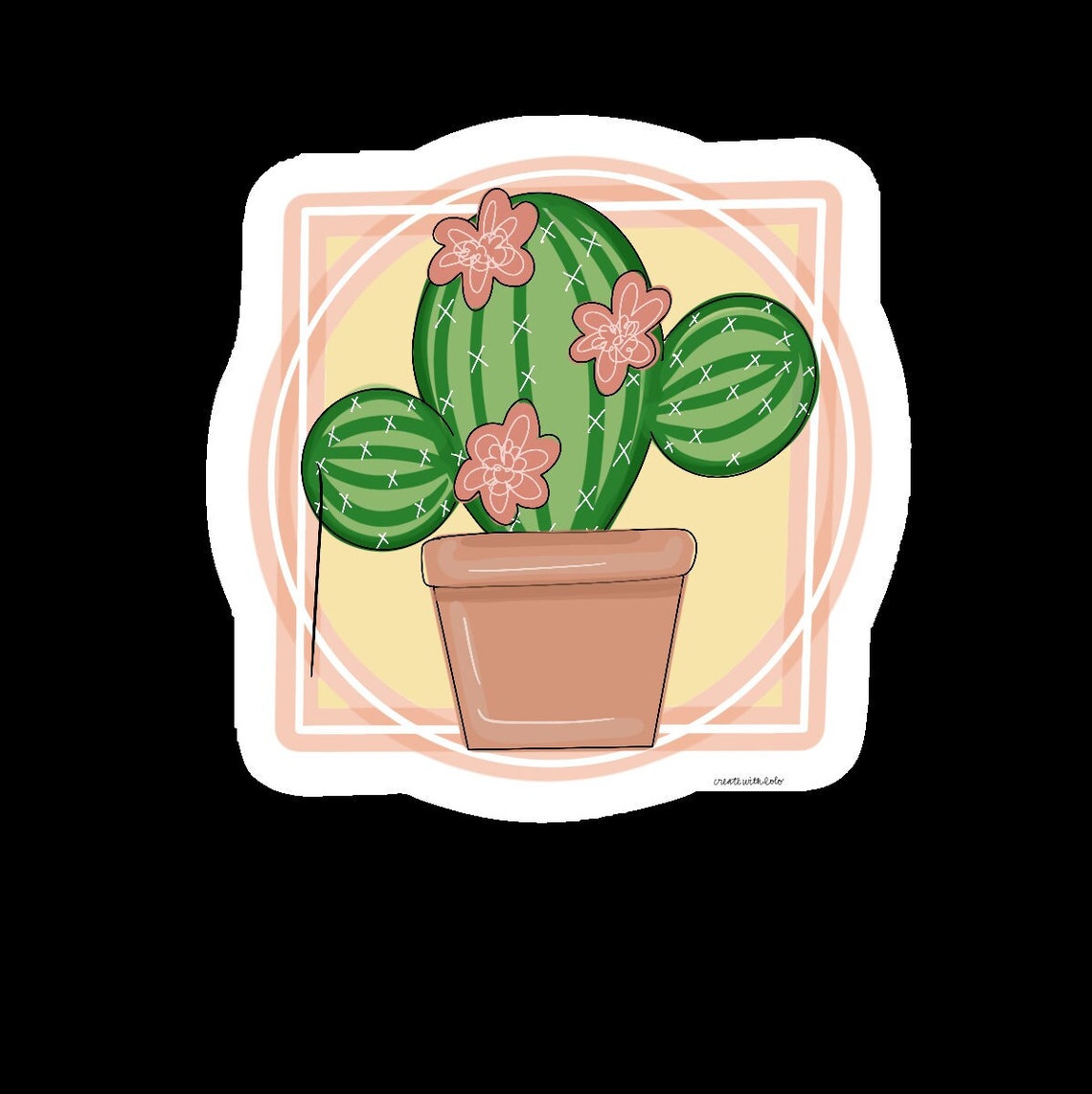 Cactus Stickers, Downloadable Cactus Prints, Digital Cactus Stickers ...