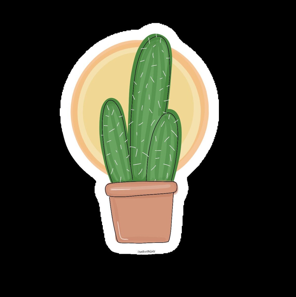 Cactus Stickers, Downloadable Cactus Prints, Digital Cactus Stickers ...