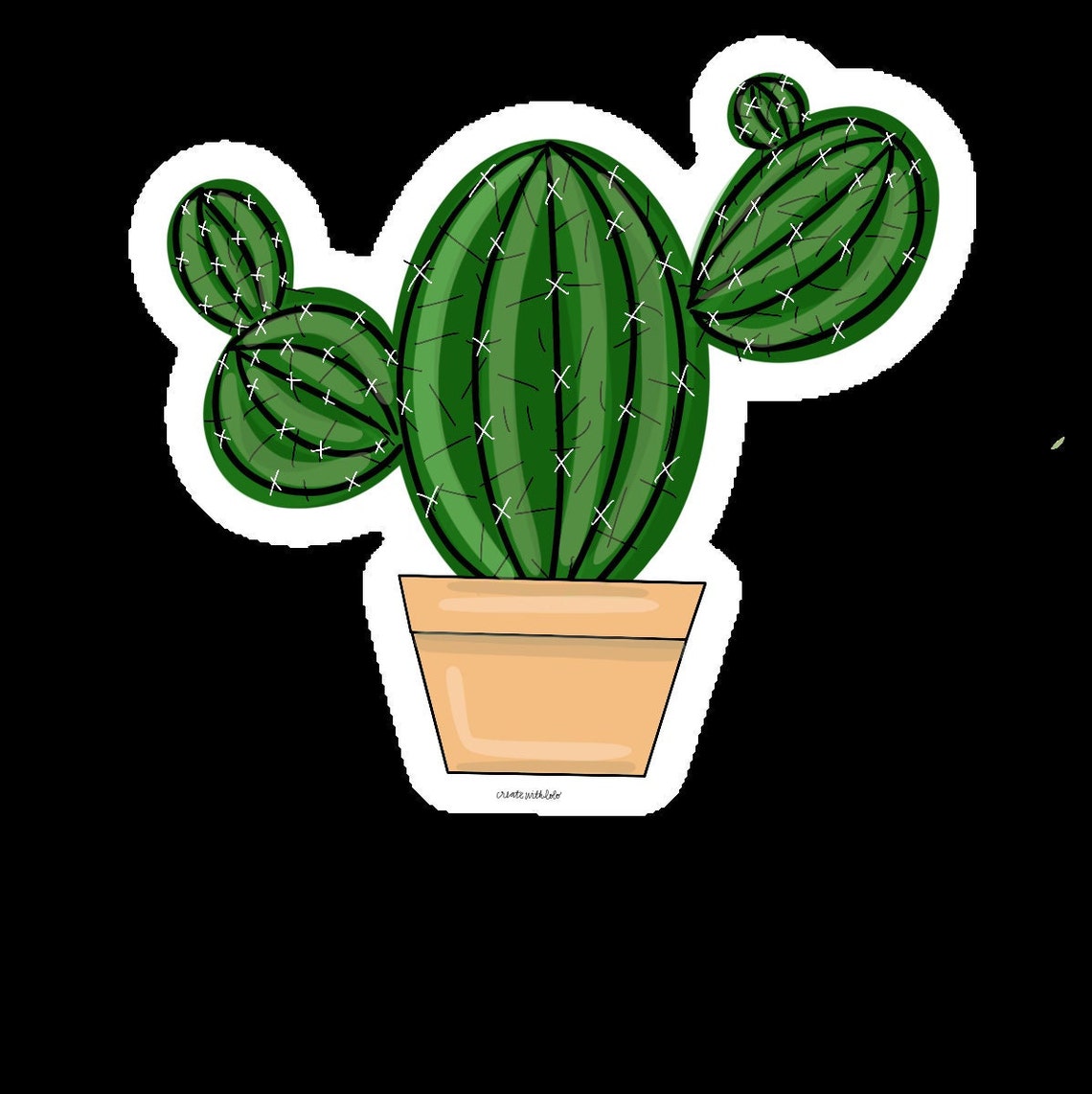 Cactus Stickers, Downloadable Cactus Prints, Digital Cactus Stickers ...
