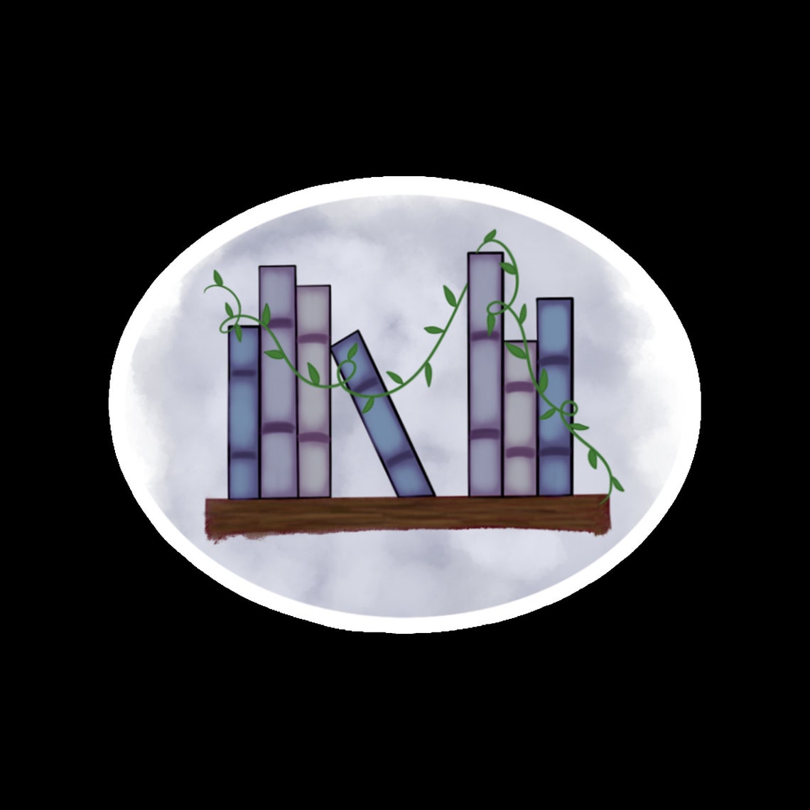 Book Sticker Sheet, Book Stickers, Cricut PNG Files, Book and Plant ...