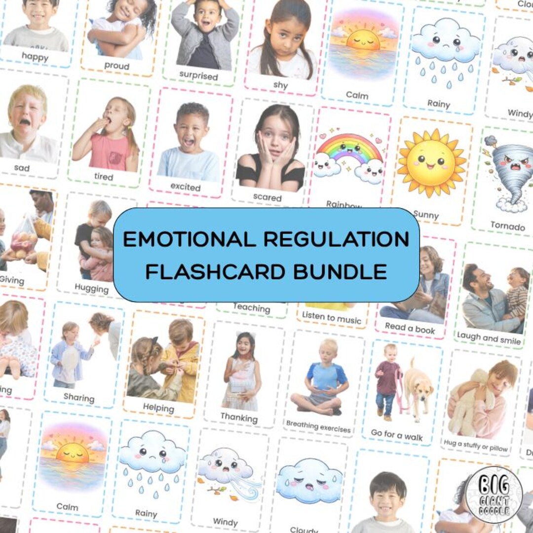 Emotional Regulation Flashcards Bundle | Emotions, Acts of Kindness ...