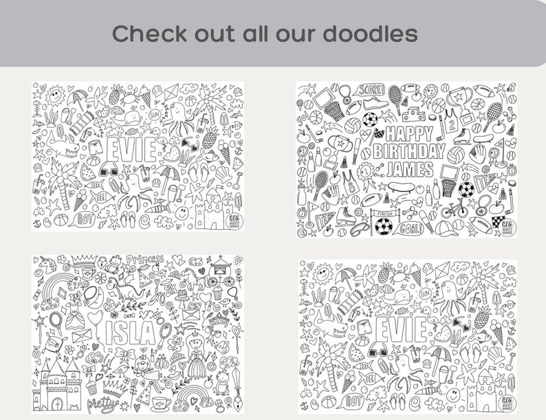 Funtastic Custom Colouring Page, Large Colouring Sheet, Custom Gift for ...