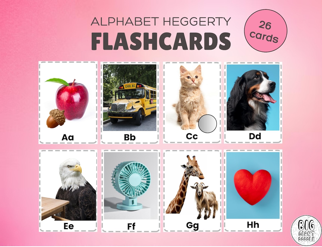 ALPHABET Flashcards, Flashcards for Kids, Printable Flashcards, Real ...