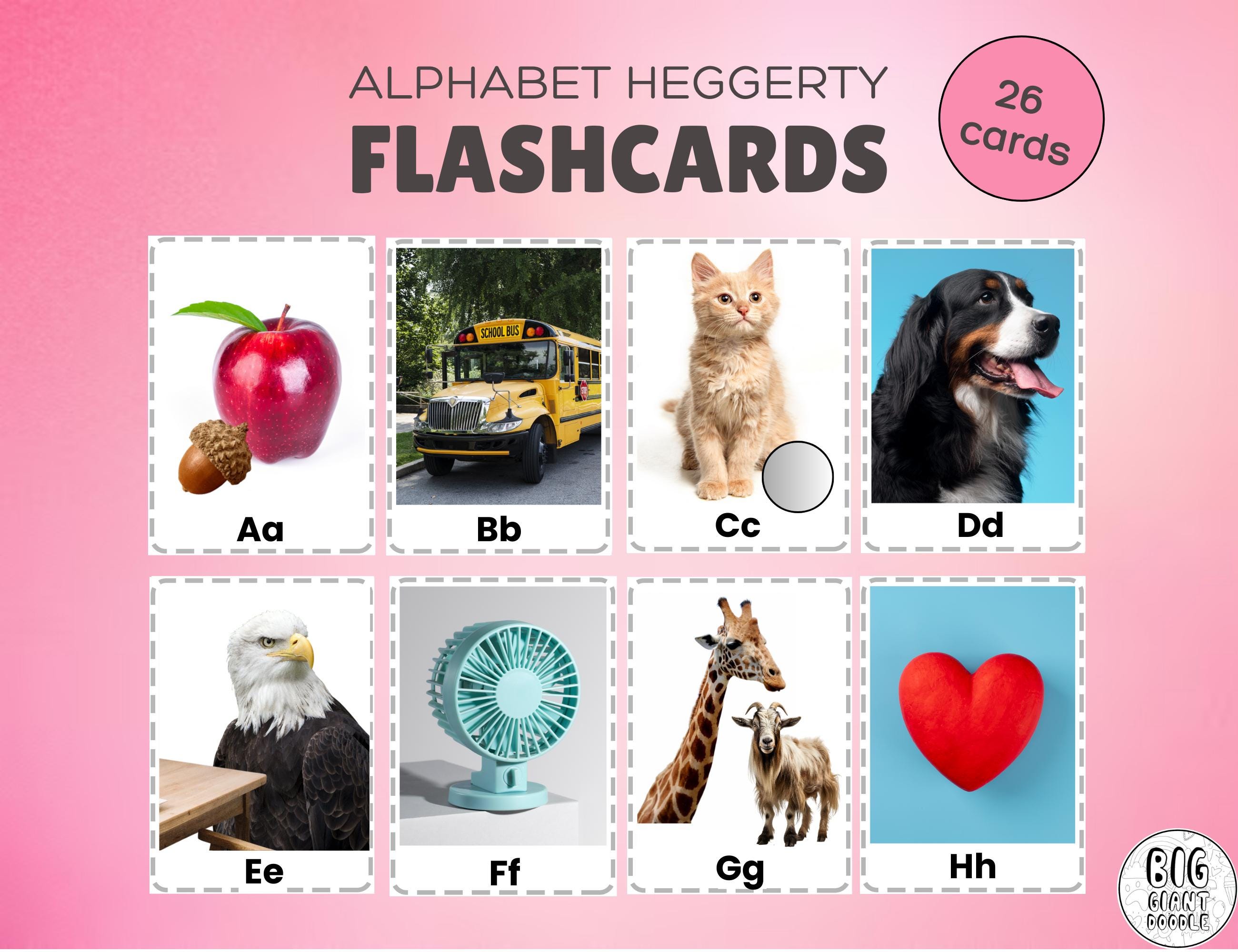 ALPHABET Flashcards, Flashcards for Kids, Printable Flashcards, Real ...