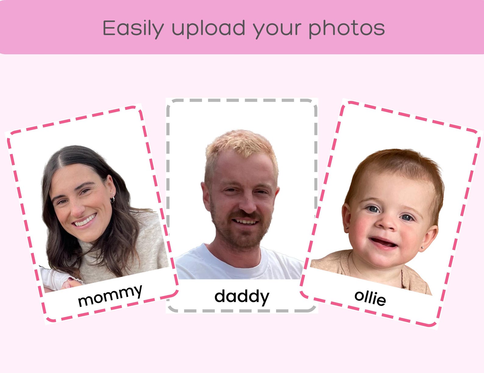 Custom Family Flashcards: Montessori Learning, Laminated Cards - Etsy