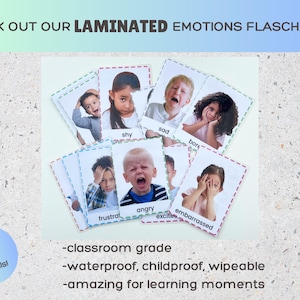 Montessori Emotions Flashcards: Real Children Photos (digital Download ...