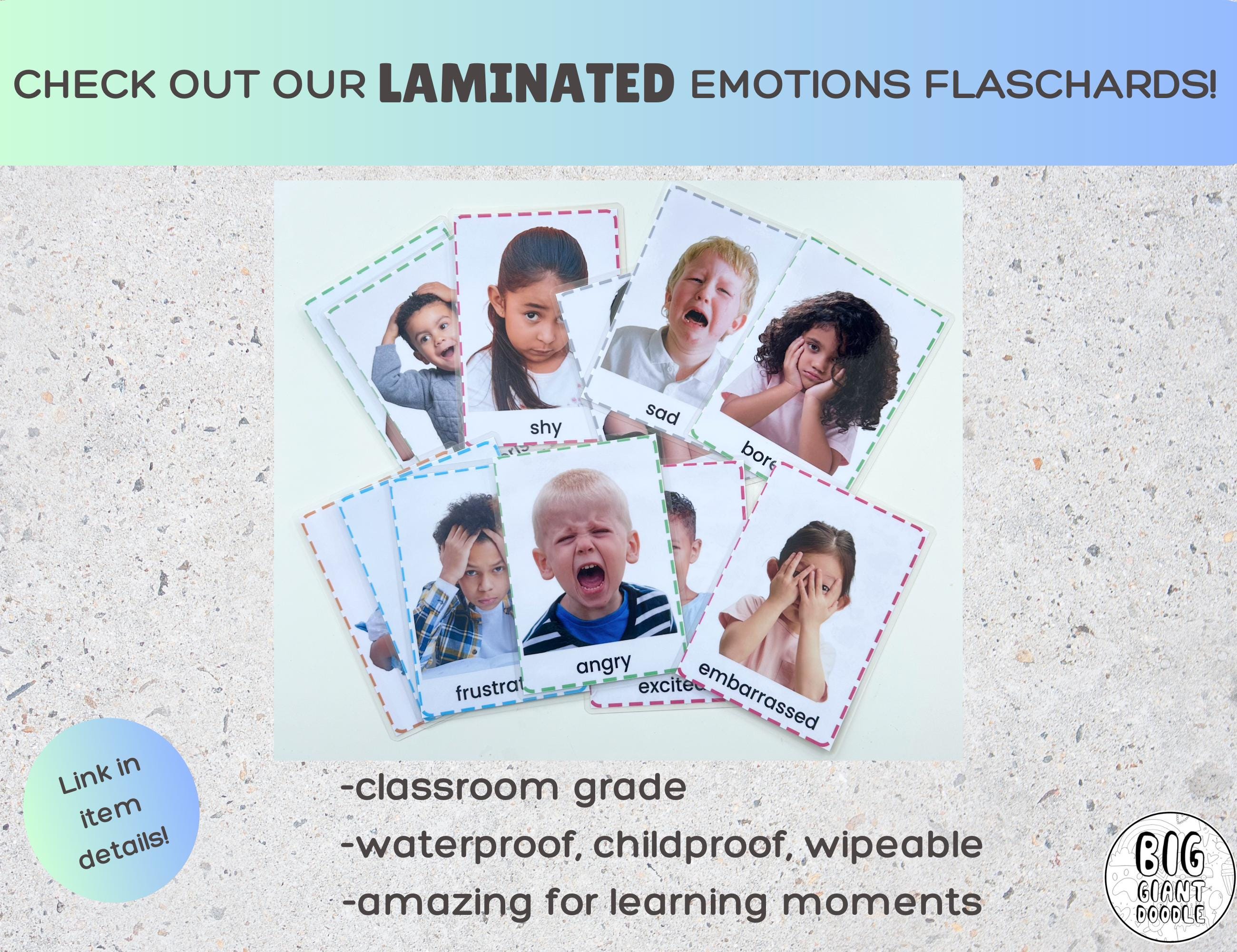 Montessori Emotions Flashcards: Real Children Photos (digital Download ...