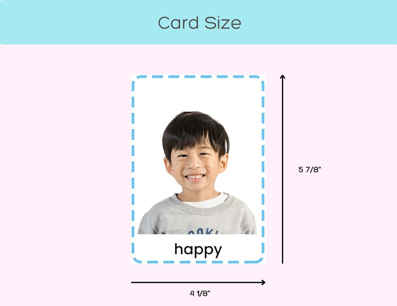 Montessori EMOTIONS Flashcards, Feelings Flashcards for Kids, Laminated ...