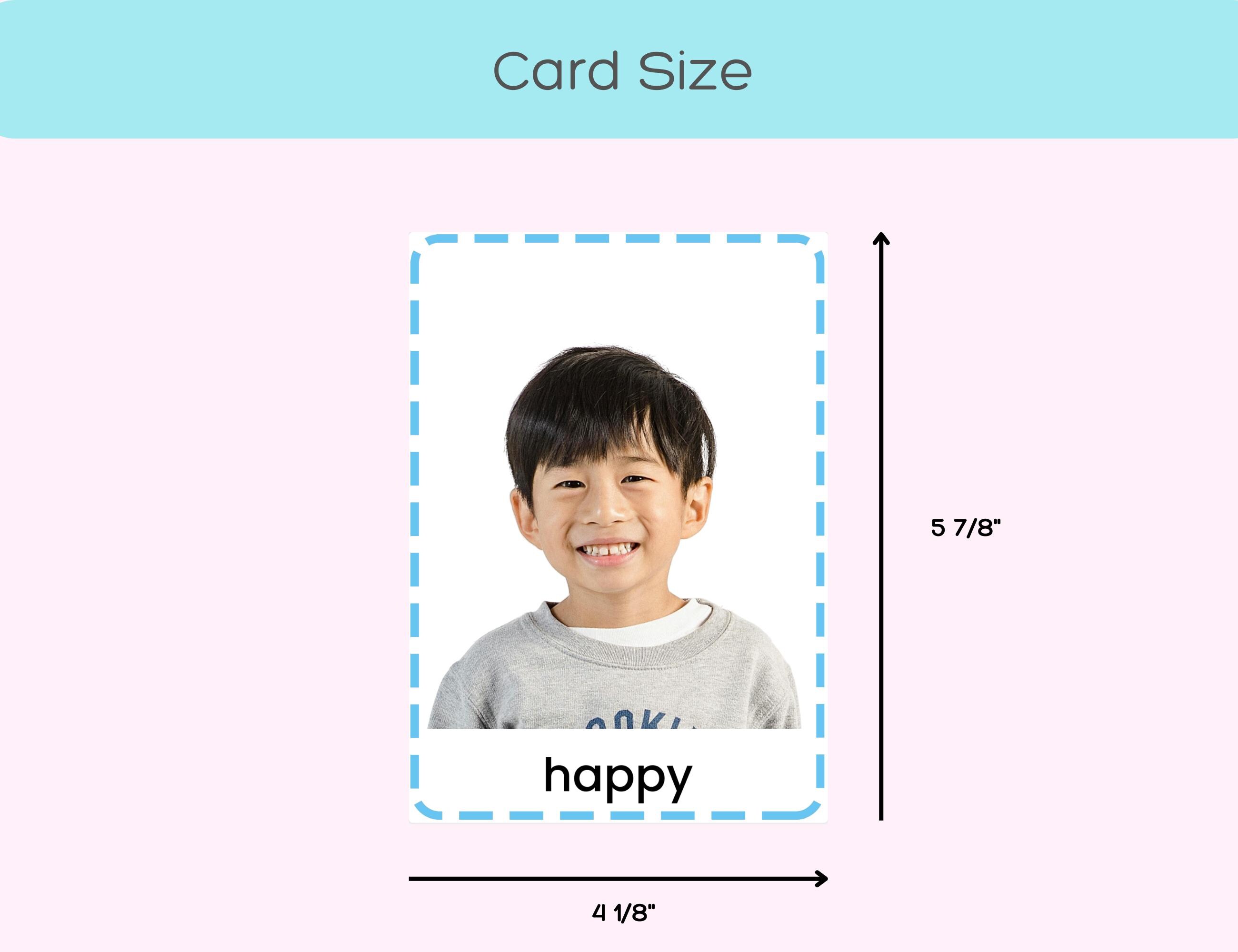 Montessori EMOTIONS Flashcards, Feelings Flashcards for Kids, Laminated ...