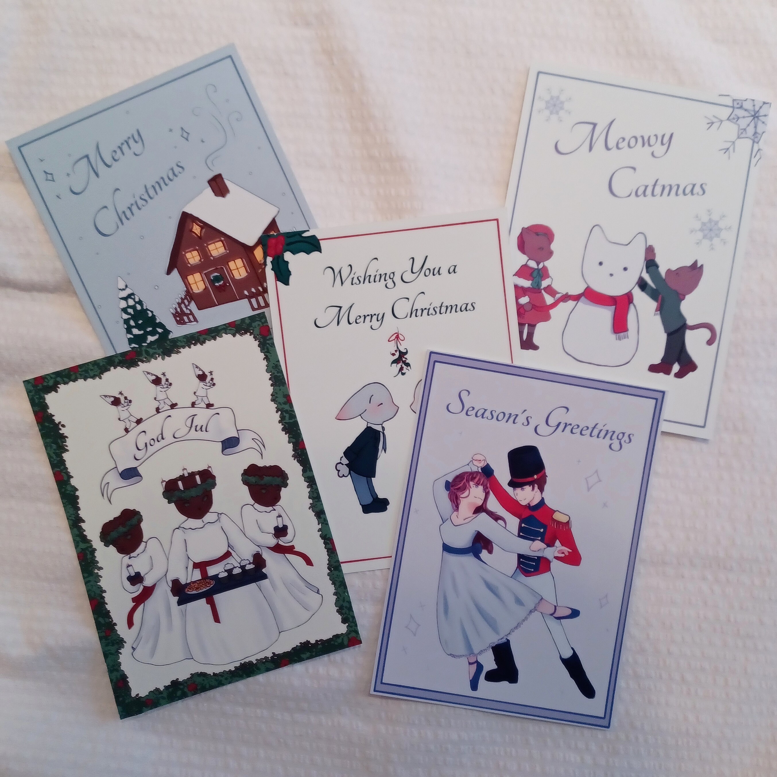 Seasonal Christmas Cards 5x7 Cards for Winter Holidays - Etsy
