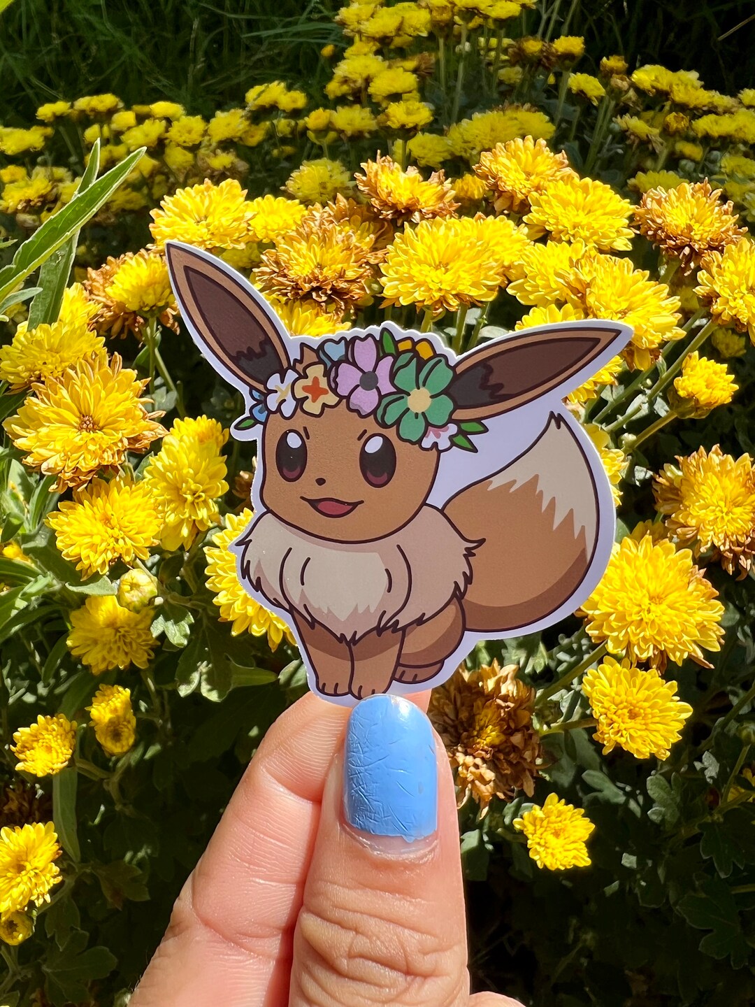 Pokémon Eevee Flower Sticker - Etsy