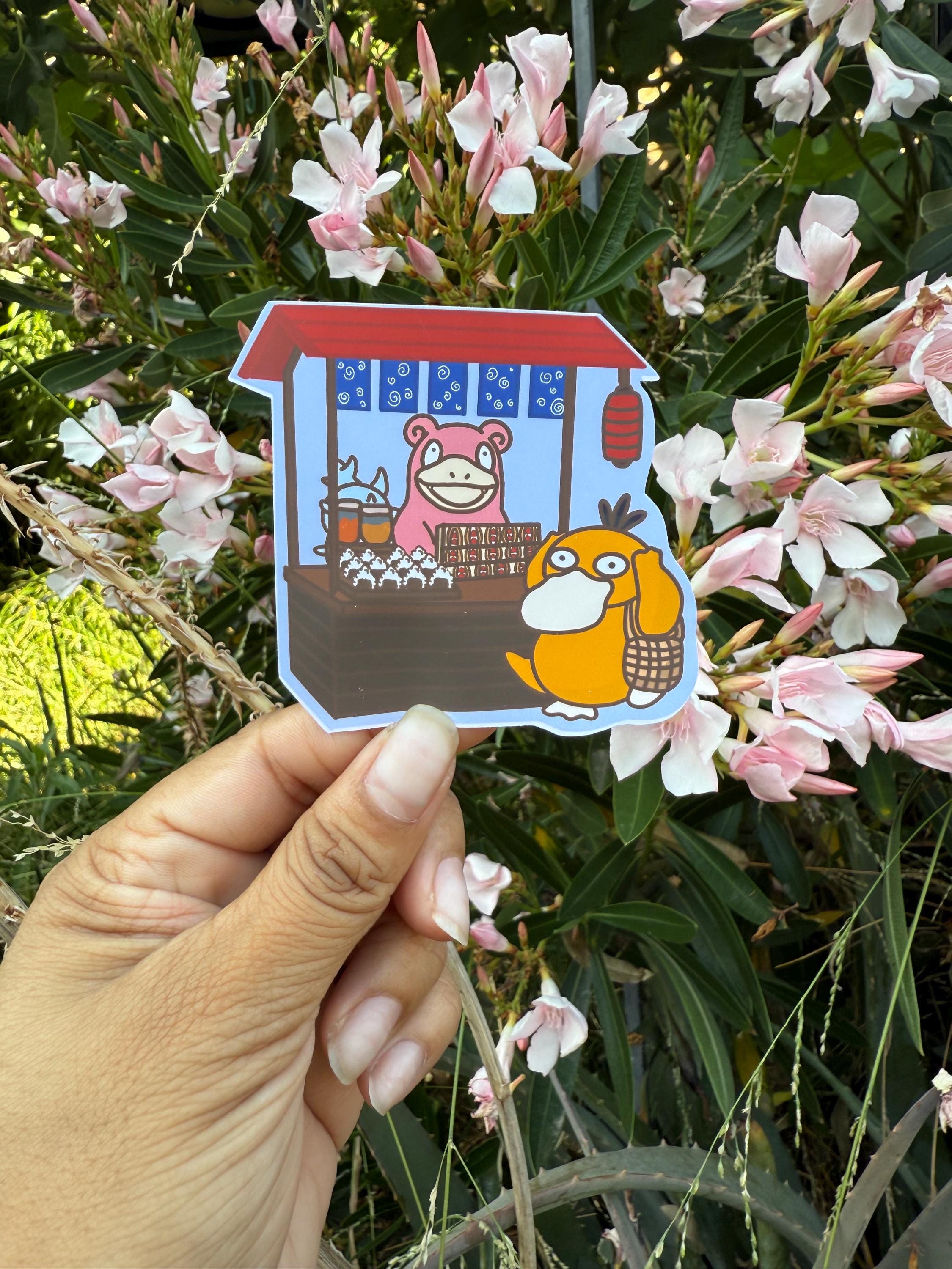 Pokémon Food Stall Sticker || Kawaii Sticker || Slowbro || Psyduck - Etsy