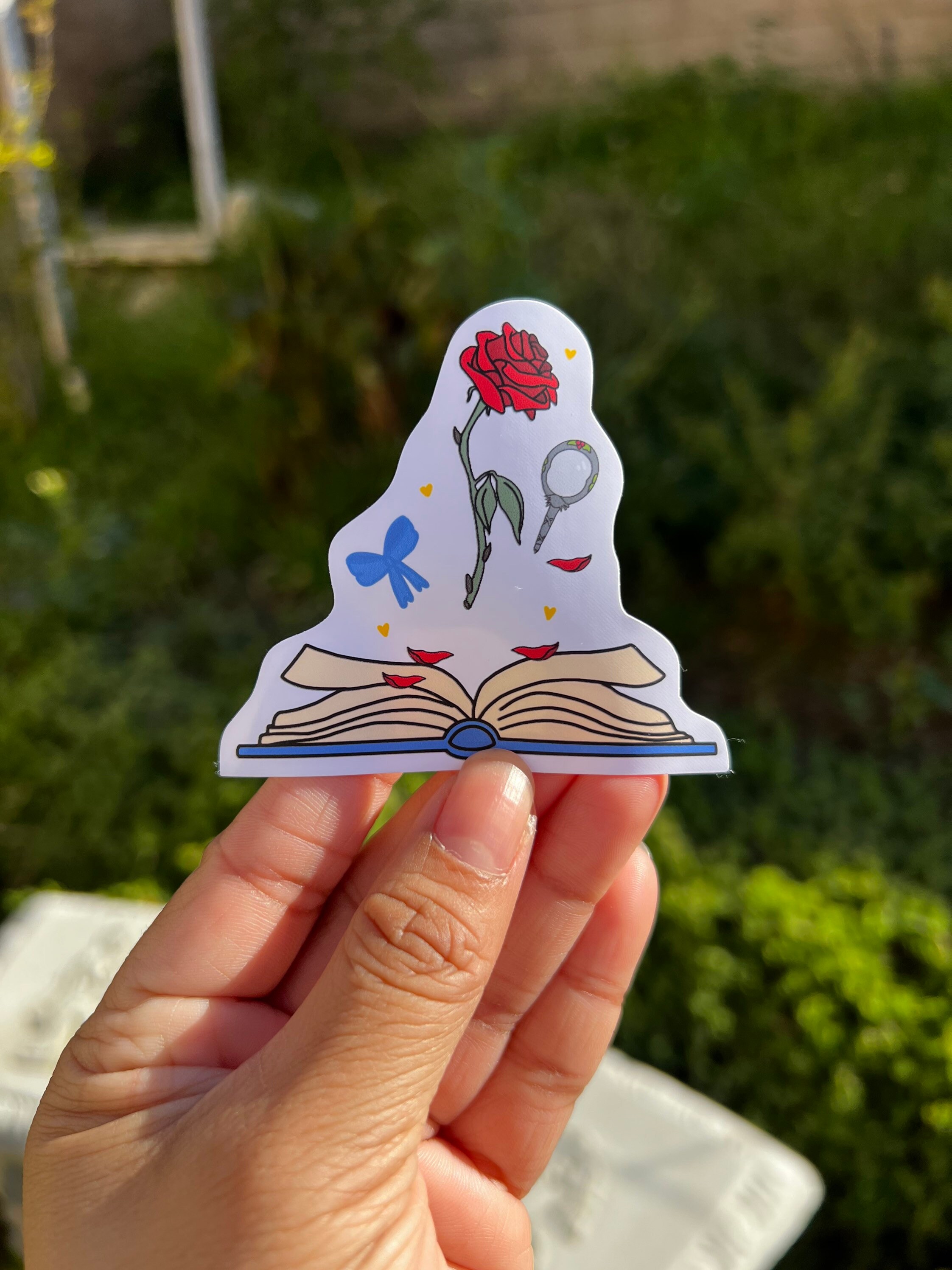 Disney Beauty and the Beast Book Sticker - Etsy