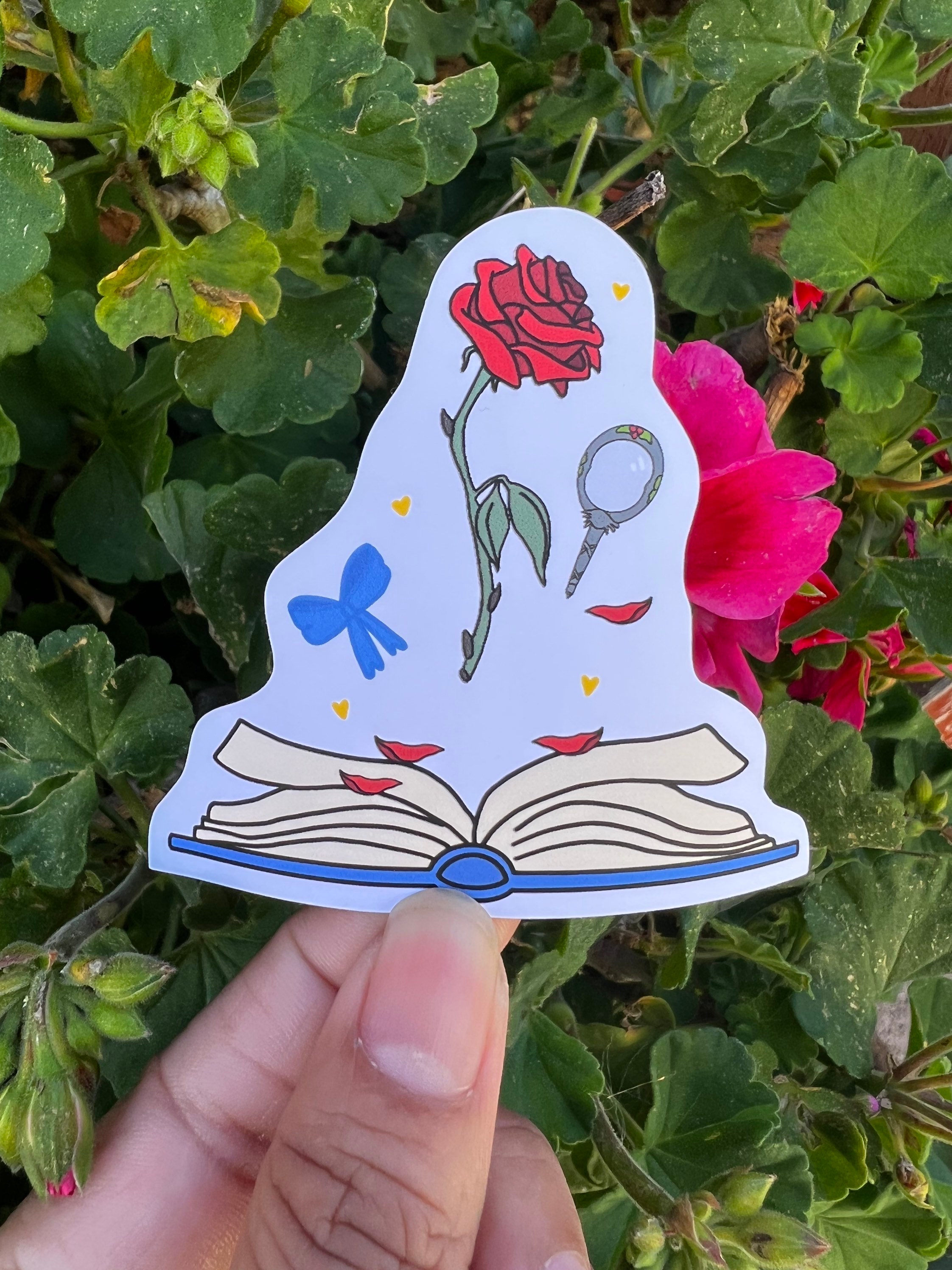 Disney Beauty and the Beast Book Sticker - Etsy