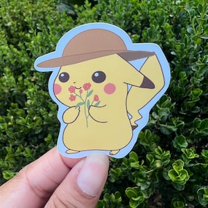 Pokémon Pikachu Flower Sticker - Etsy
