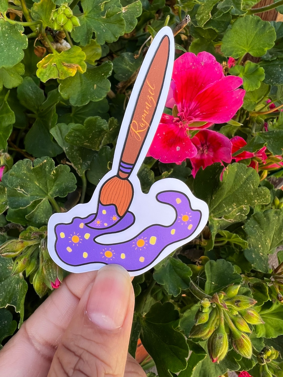 Disney Tangled Paint Brush Sticker - Etsy