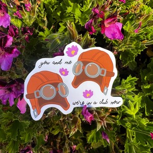 Pixar up Carl and Ellie Goggle Hat Sticker - Etsy