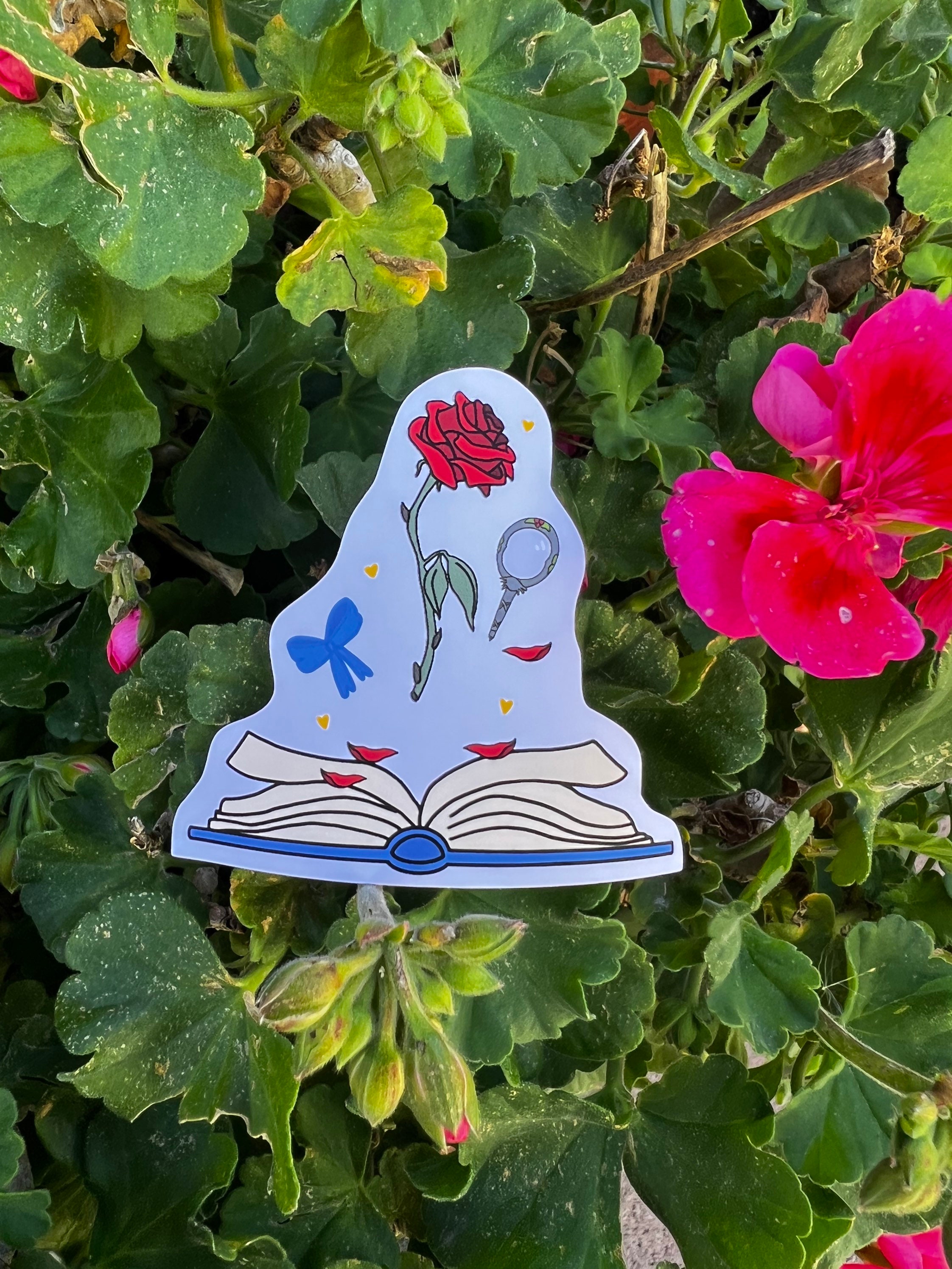 Disney Beauty and the Beast Book Sticker - Etsy