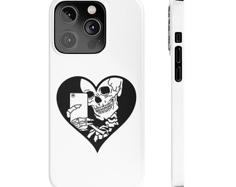Heart Skeleton Phone Case - Etsy