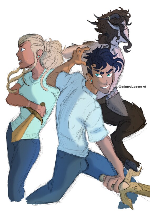 Percy Jackson Annabeth And Grover Drawings