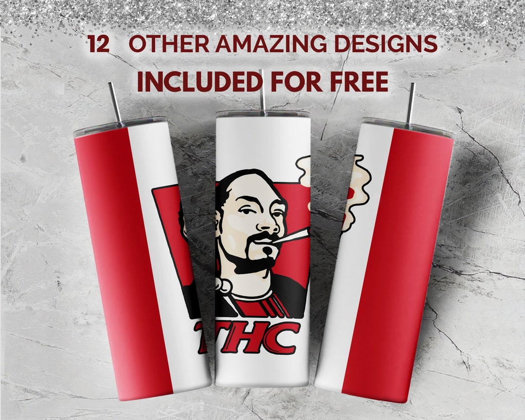 THC KFC Weed Funny Tumbler Wrap Seamless Sublimation Designs Digital ...