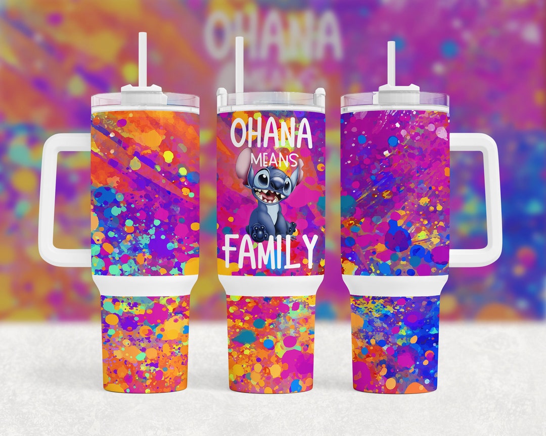 Stitch Color Splash 40 Oz Stanley Cup Tumbler Png Digital Download for ...