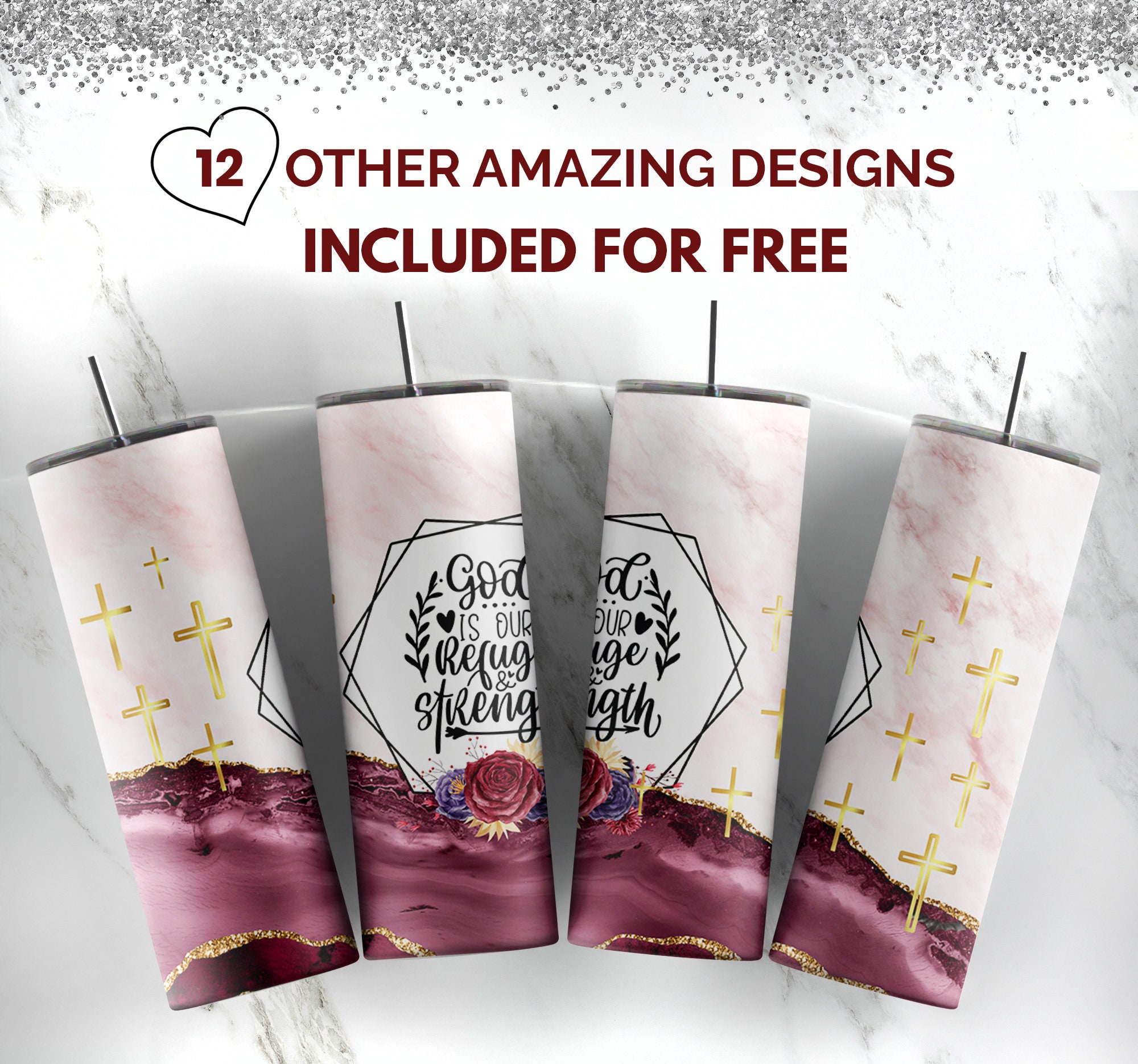 Faith Bible Verse Tumbler Christian Tumbler PNG Bible Verse - Etsy