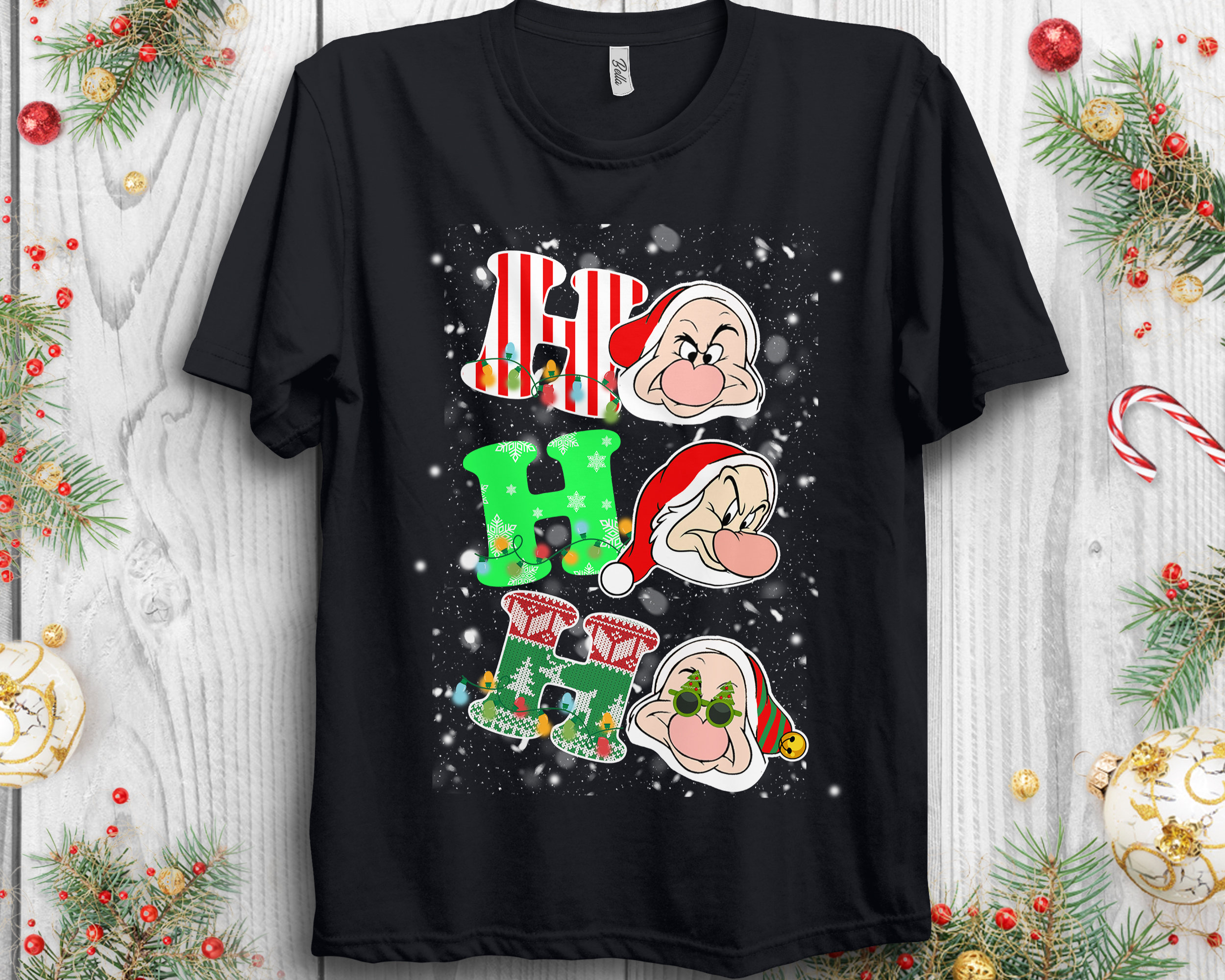 Ho Ho Ho Grumpy Dwarf Christmas Light Shirt, Snow White And Seven ...