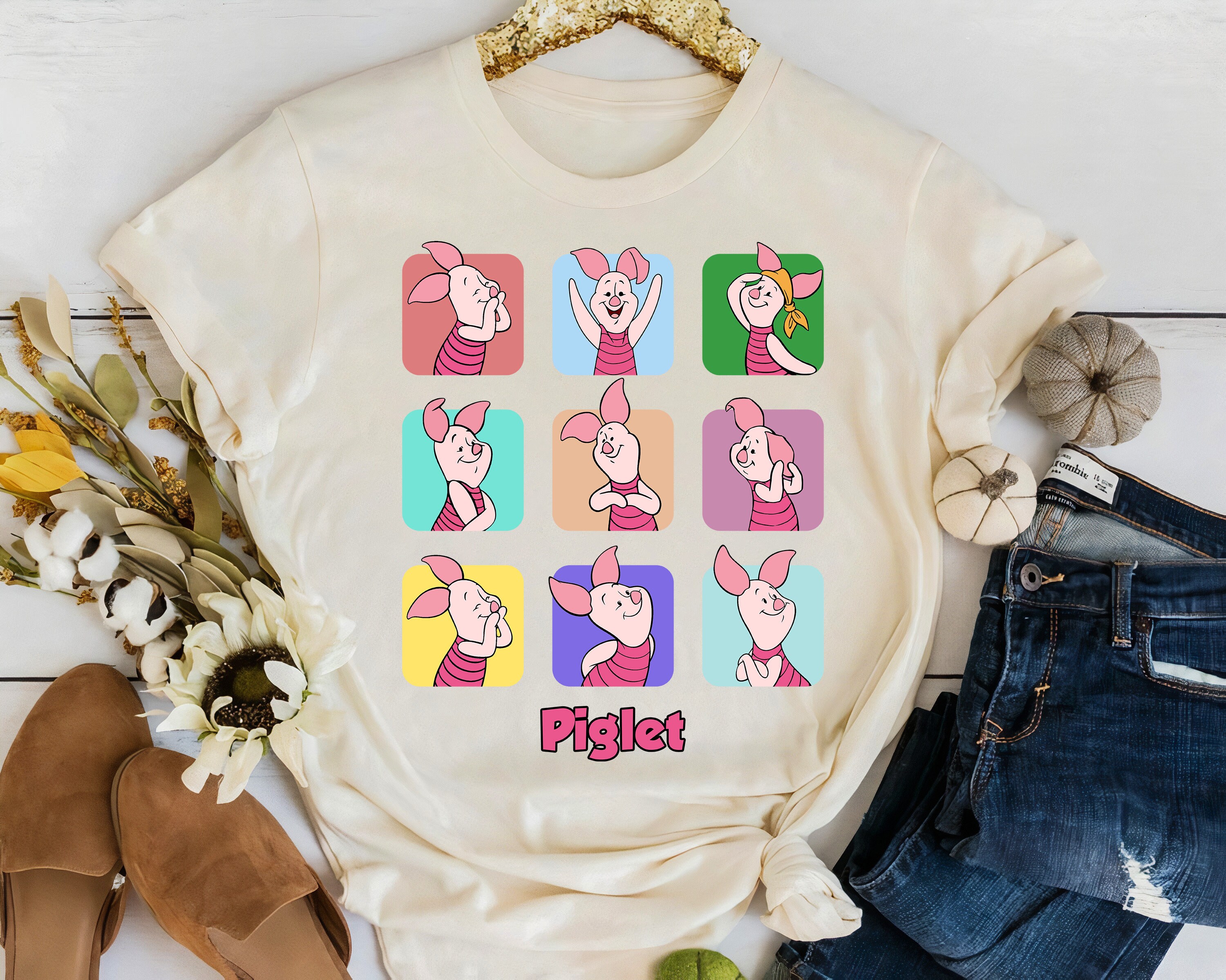 Disney Piglet Moods Shirt, Winnie The Pooh Portrait T Shirt sold by ...