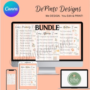 EDITABLE ROUTINE Bundle_morning, Afternoon/ Afterschool, and Bedtime ...