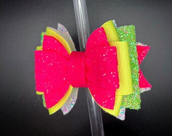 Neon Stanley Straw Topper Bow Neon Pink Yellow Stanley Cup Accessories ...