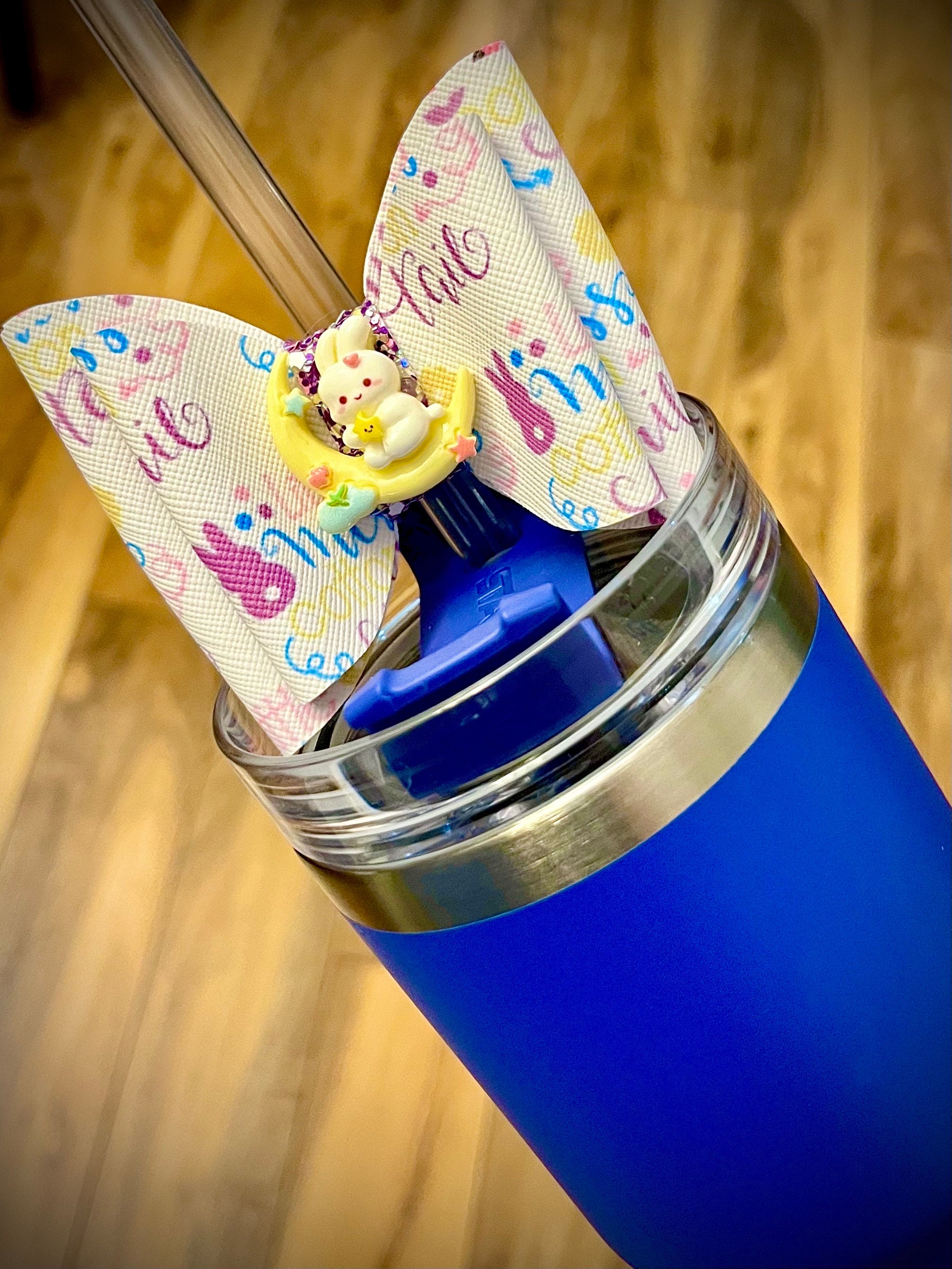 Straw Topper Bow for Stanley Cup, Starbucks Tumbler Purple and Blue ...
