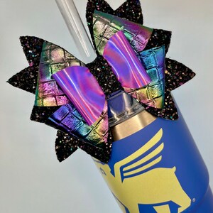 Straw Topper Chroma Bow for Stanley Cup, Starbucks Tumbler Purple Blue ...