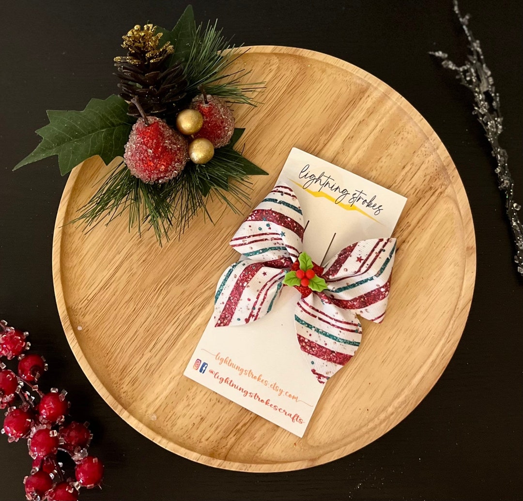 Christmas Stanley Cup Straw Topper Red Green Stanley Topper Bow Holly ...