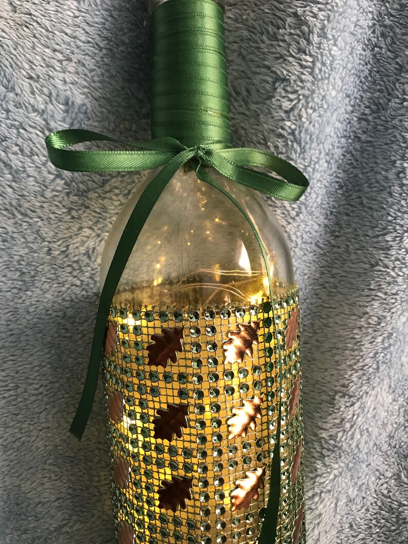 Lighted Wine Bottles - Etsy