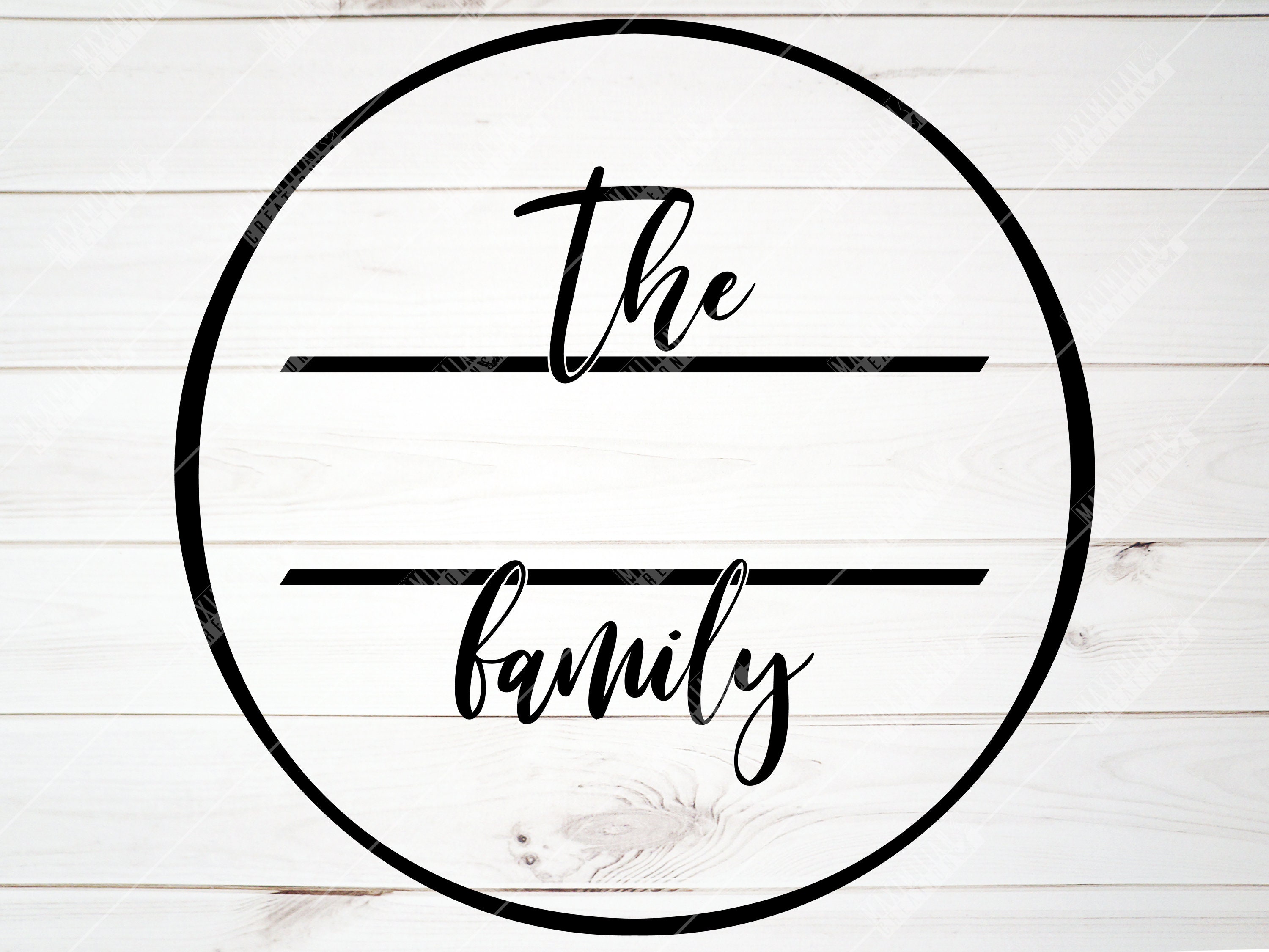 Circle Frame Family Sign SVG | Door Sign Svg Design | Svg File for ...