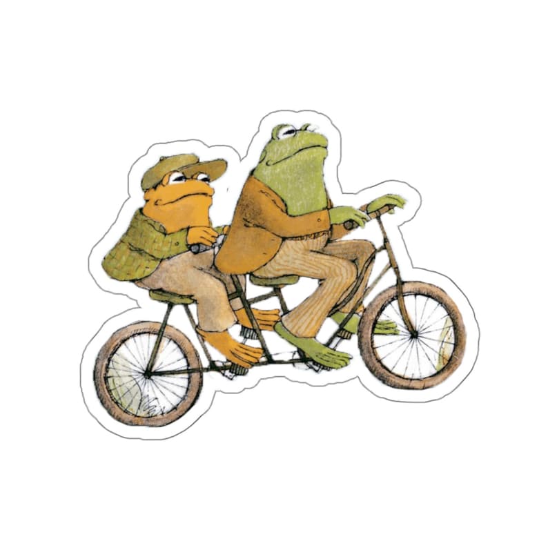 Frog and Toad Sticker on Bike - Etsy