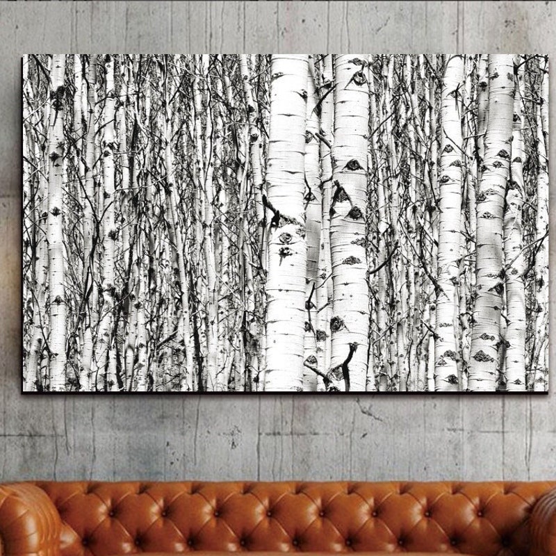 Birch Canvas Art - Etsy