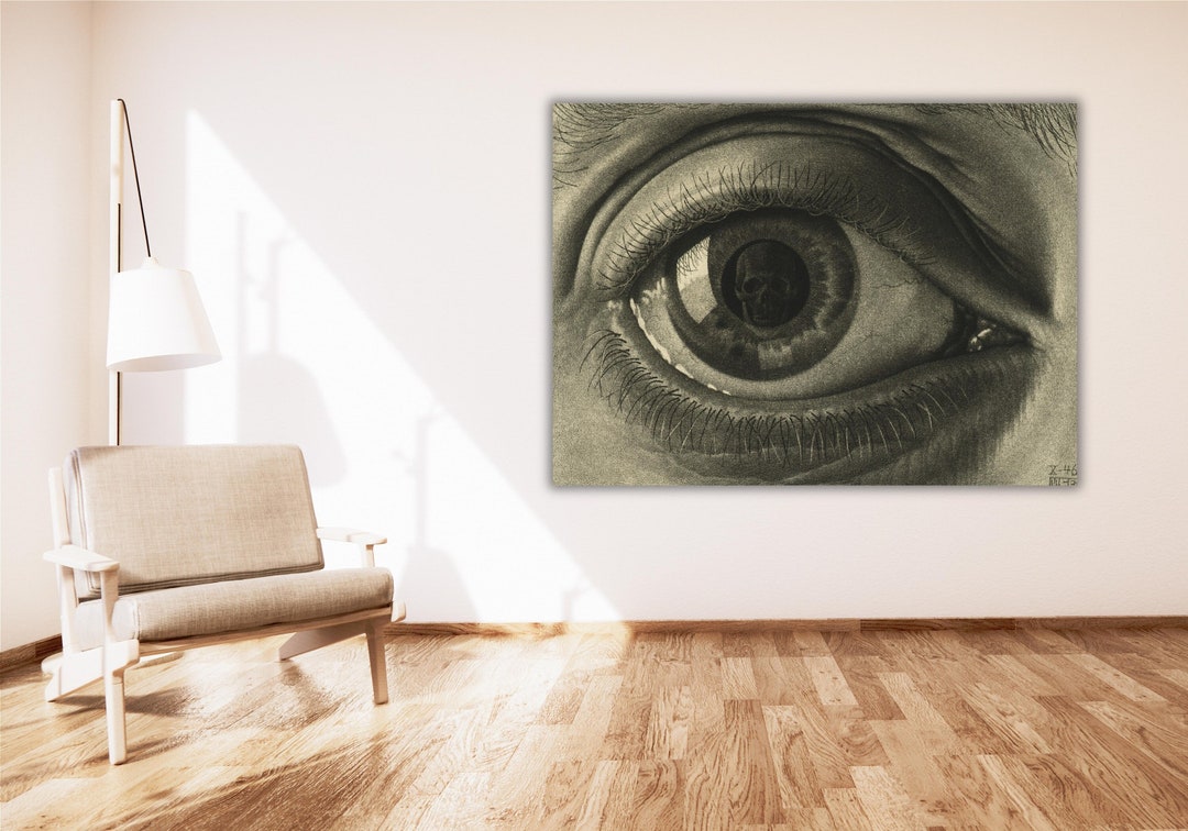 M.C. Escher the Eye Poster Print Art Canvas,maurits Cornelis Escher ...